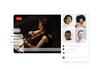 Live stream chat API | chat feed over video | Sendbird